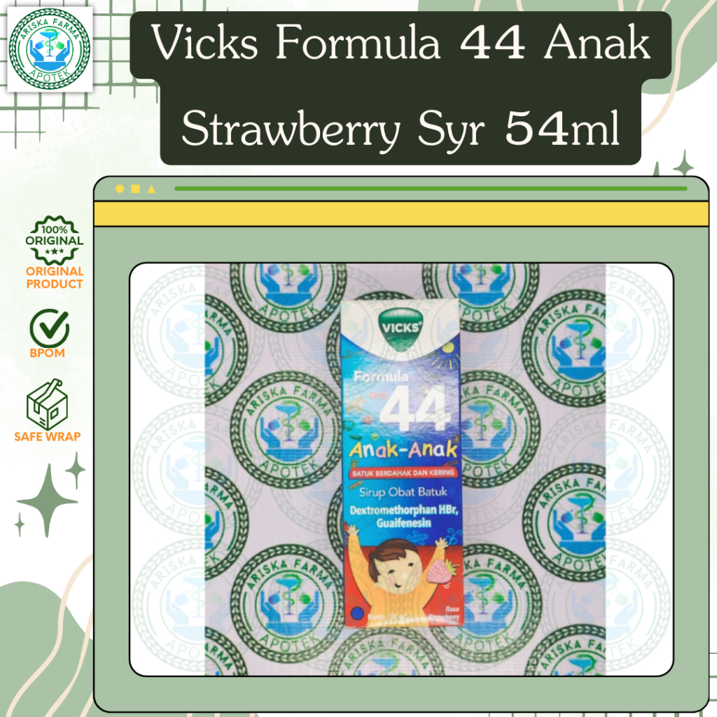 Jual Vicks Formula 44 Anak Strawberry Syr 54ml | Shopee Indonesia