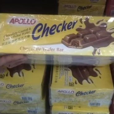 Jual Apollo Checker chocolate wafer bar chocolate isi 24 pcs | Shopee ...