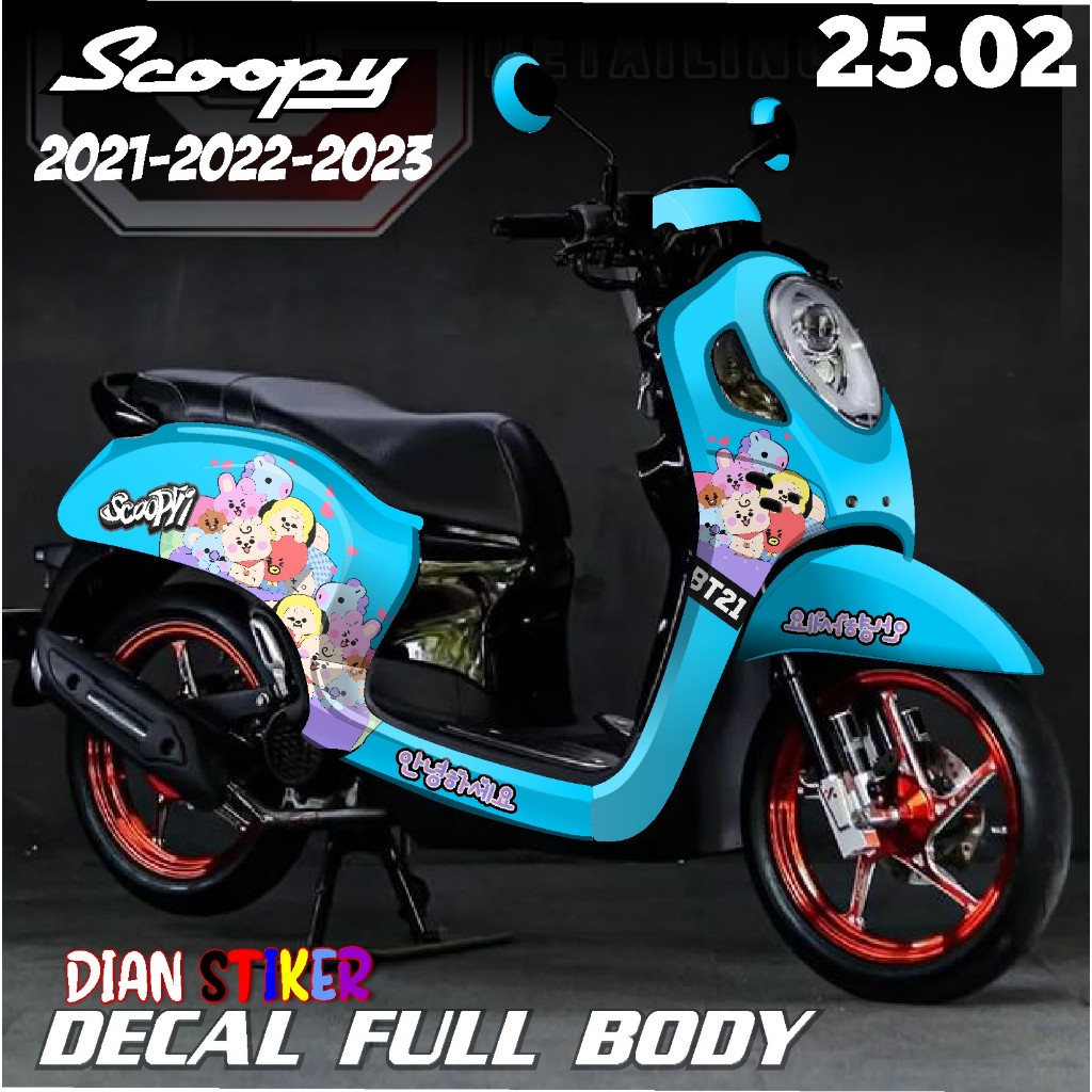 Jual Decal Dekal Sticker Stiker Striping scoopy SCOOPY TERBARU FULL ...
