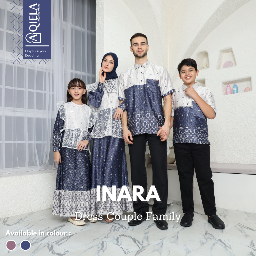 Jual Dress Sarimbit Idul Fitri 2027 Set Pakaian Keluarga - Inara Aqiela ...