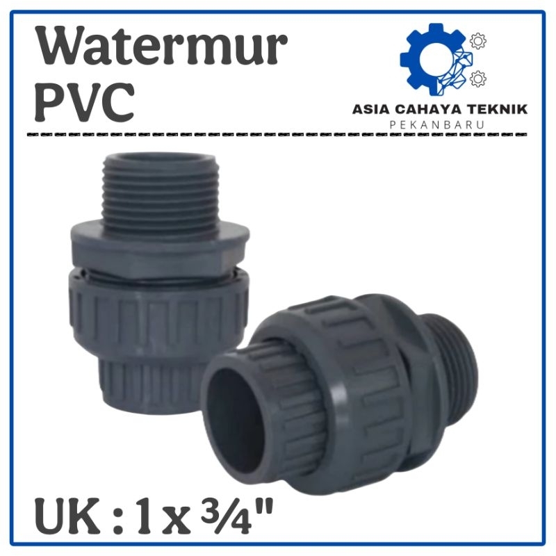 Jual Watermur 1" x 3/4 Watermoor PVC Drat Luar 1 Inch x 3/4 Pipa Inch ...