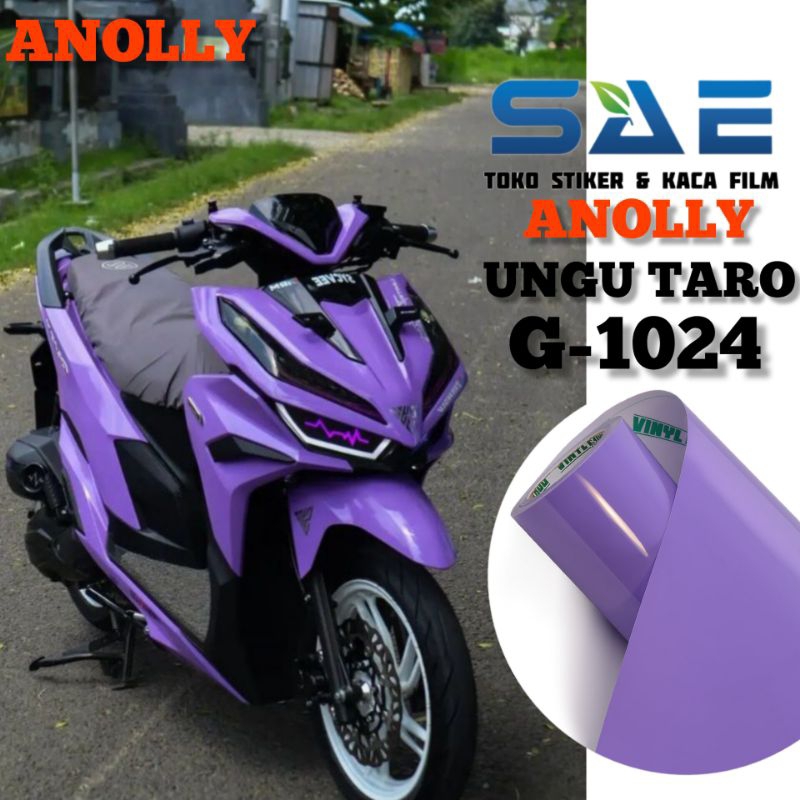 Jual Sticker Skotlet Motor Ungu Taro Glossy L-50Cm | Shopee Indonesia