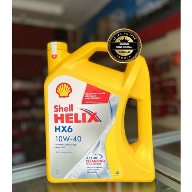 Jual OLI SHELL HELIX HX6 10W-40 4LITER GALON OLI MOBIL ORIGINAL ...