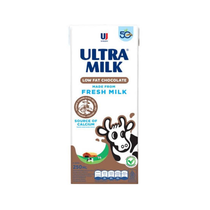 Jual Ultra Milk Low Fat Hi-Cal Chocolate Susu UHT 250ml | Shopee Indonesia
