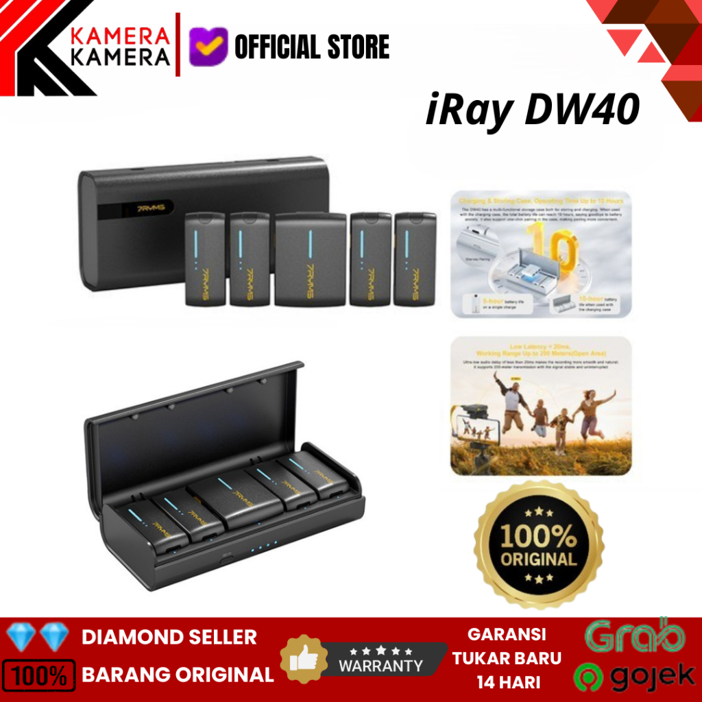 Jual iRAY DW40 Ultra Compact Four-Channel Wireless Mic Microphone ...