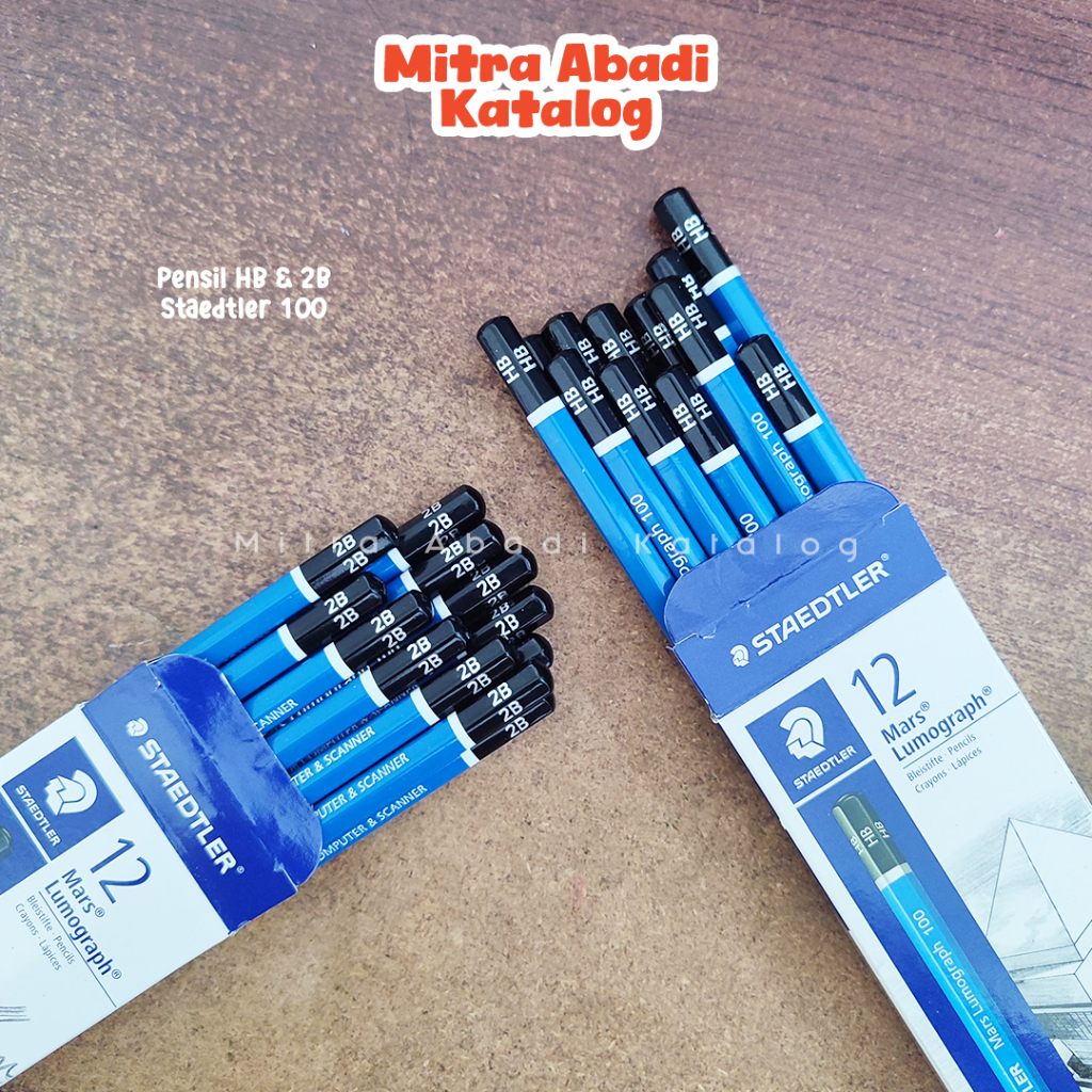 Jual (12 PCS) PENSIL HB & 2B STAEDTLER 100 ORIGINAL / 1 pack pak pencil ...