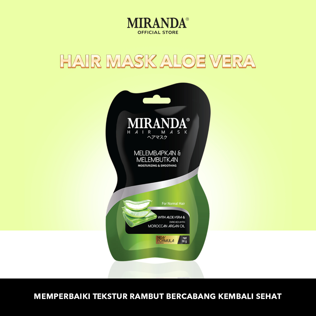 Jual Miranda Hair Mask (Masker Rambut) Sachet Aloe Vera 30gr | Shopee ...