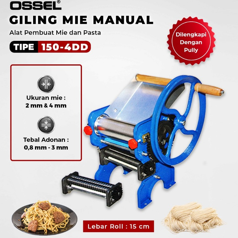 Jual Mesin Alat Giling Mie Gilingan Adonan Pangsit Manual 150-4DD OSSEL ...