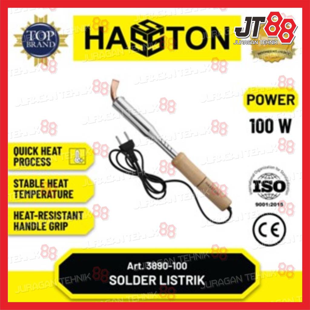 Jual Hasston Solder Listrik Handle Kayu / Soldering Iron 100watt 3890 ...