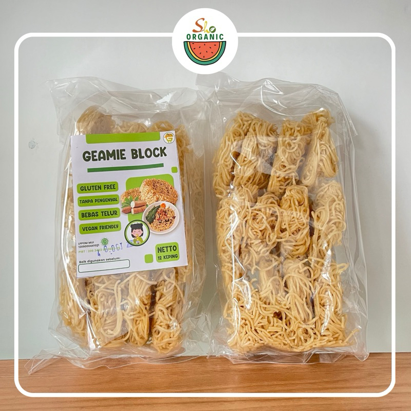 Jual MIE BLOCK ISI 12 KEPING GLUTEN FREE - GEAMIE | Shopee Indonesia