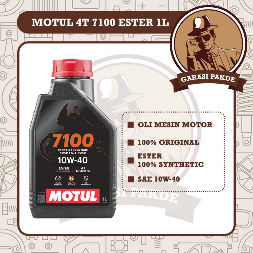 Jual Motul 4T 7100 10W-40 1L - Oli Mesin Motor Premium Original | Shopee Indonesia