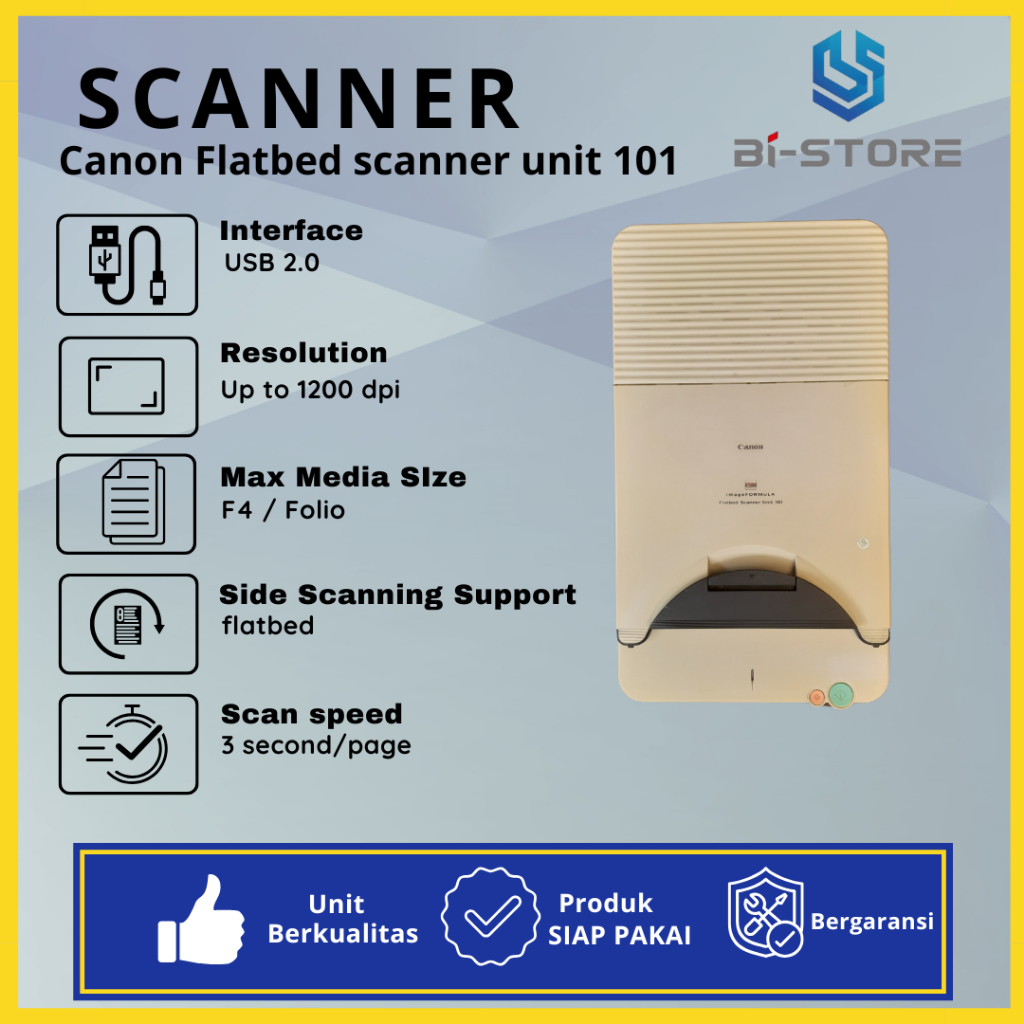 Jual Scanner Folio F4 Canon Flatbed Unit 101 Siap Pakai Fungsi Normal ...