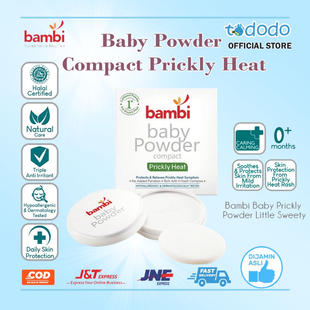 Jual Bambi Baby Powder Compact Prickly Heat 40gr | Shopee Indonesia