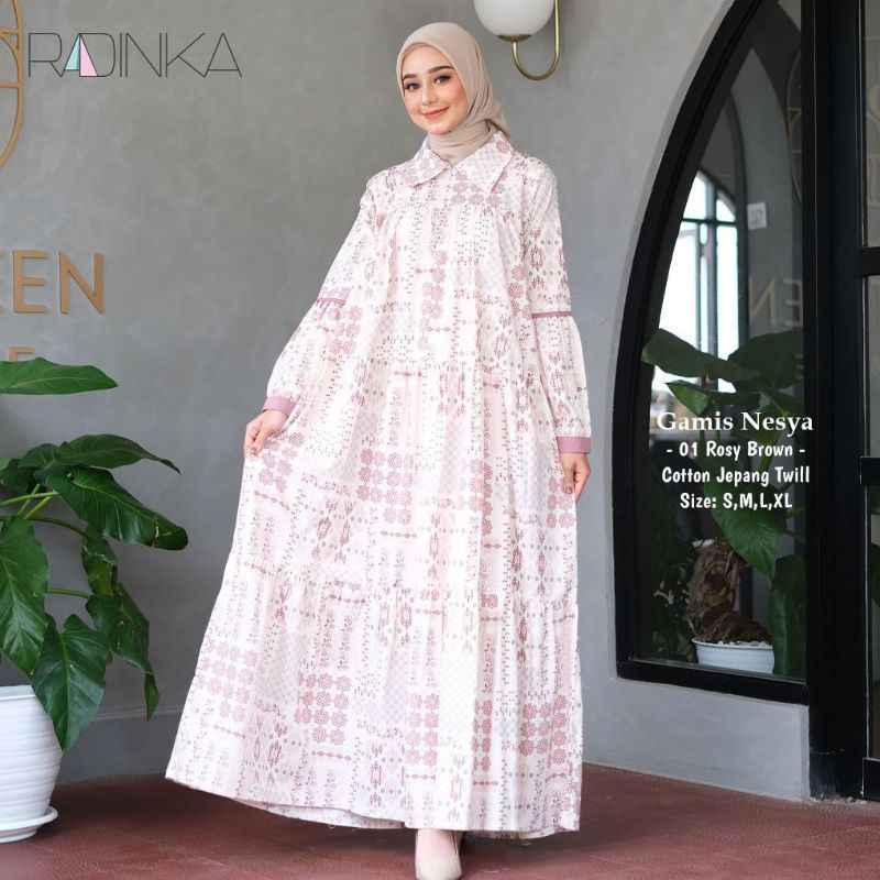 Jual Gamis Nesya Ol Rsy Brown - Cotton Jepang Twill terbaru nyaman ...