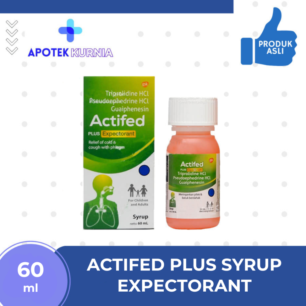 Jual ACTIFED PLUS SYRUP EXPECTORANT 60ML | Shopee Indonesia