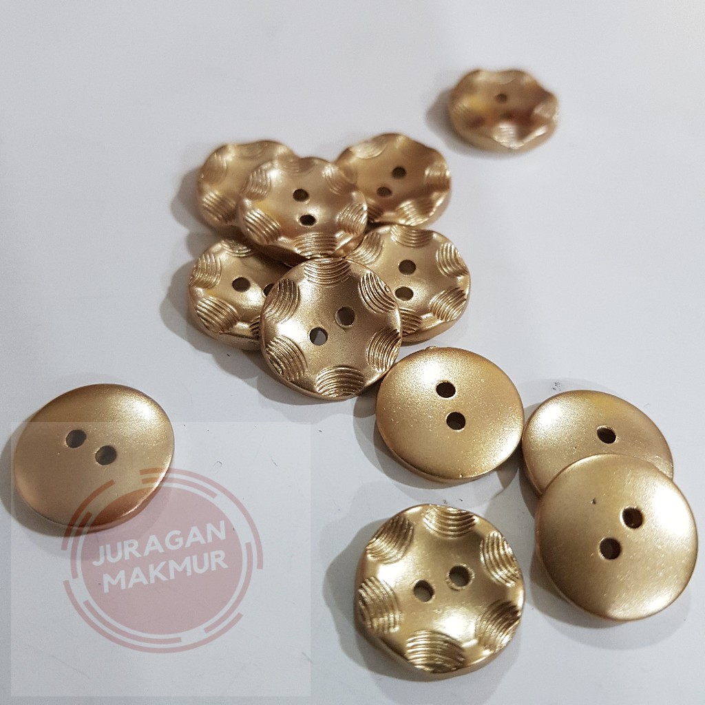 Jual [400pcs] Kancing Kemeja Lubang 2 Emas DOFF Ukuran 20L 24L 28L ...