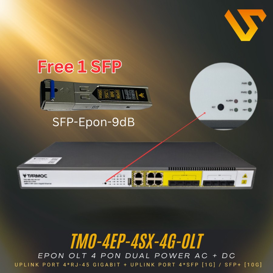 Jual Tarmoc TMO-4EP-4SX-4G-OLT |Epon 4 Pon OLT Uplink 4x 10G/1G SFP,4GE LAN | Shopee Indonesia