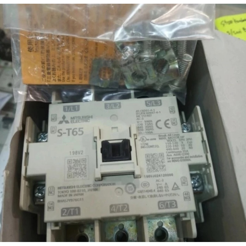 Jual KONTAKTOR S-T65 ST65 220V MITSUBISHI ORIGINAL | Shopee Indonesia