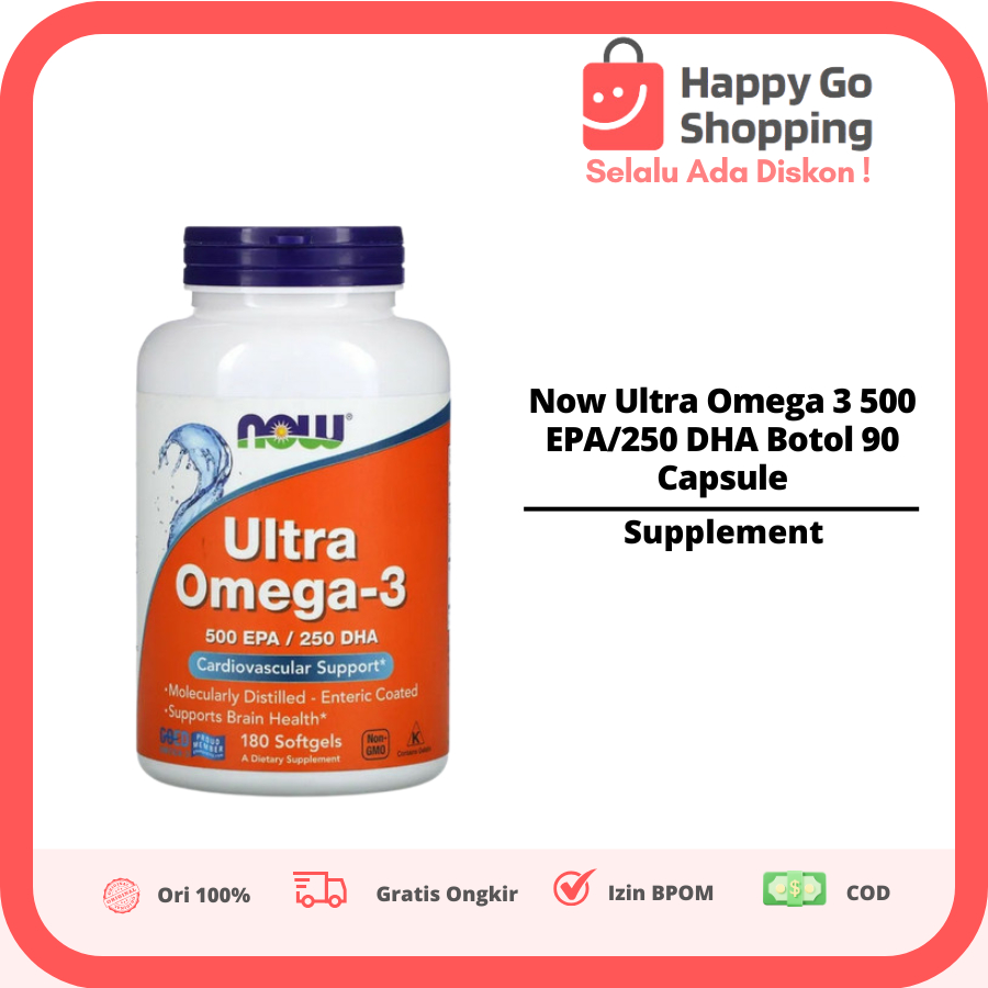 Jual Now Ultra Omega 3 500 EPA/250 DHA Botol 90 Capsule | Shopee Indonesia