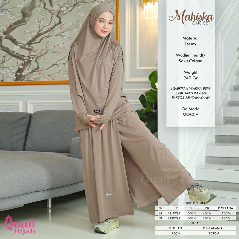 Jual Mahiska One Set Sporty ori Quail Hijab / Setelan Kulot Olahraga ...