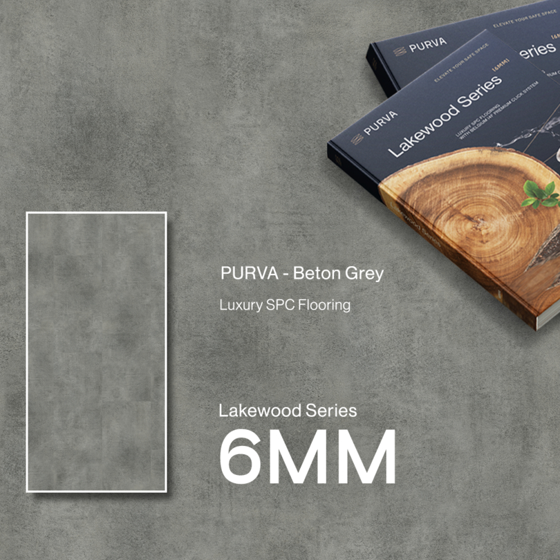 Jual Purva SPC 6 MM Lakewood Series - Beton Grey (Luxury SPC Flooring ...