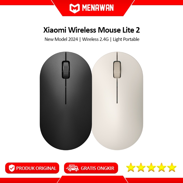 Jual Xiaomi Wireless Mouse Lite 2 Mice Nirkabel Notebook Komputer ...
