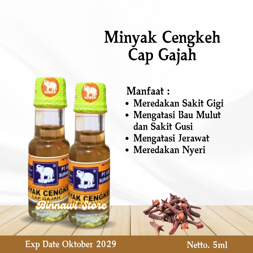 Jual Obat Sakit Gigi Minyak Cengkeh Cap Gajah 5ml | Shopee Indonesia