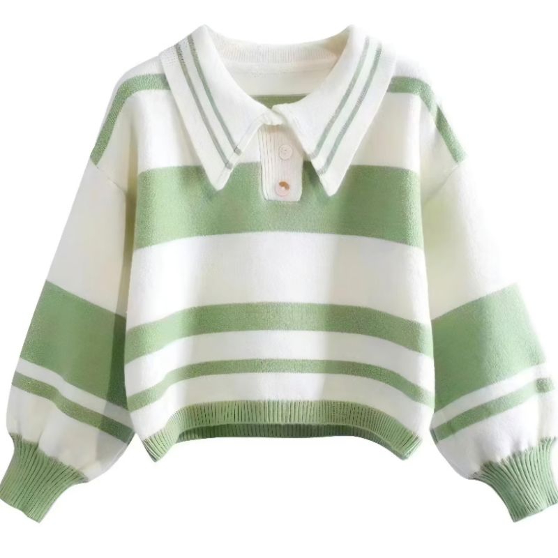 Jual Paolin Sweater Stripe Knit Rajut Blaster Premium Tebal Blouse ...