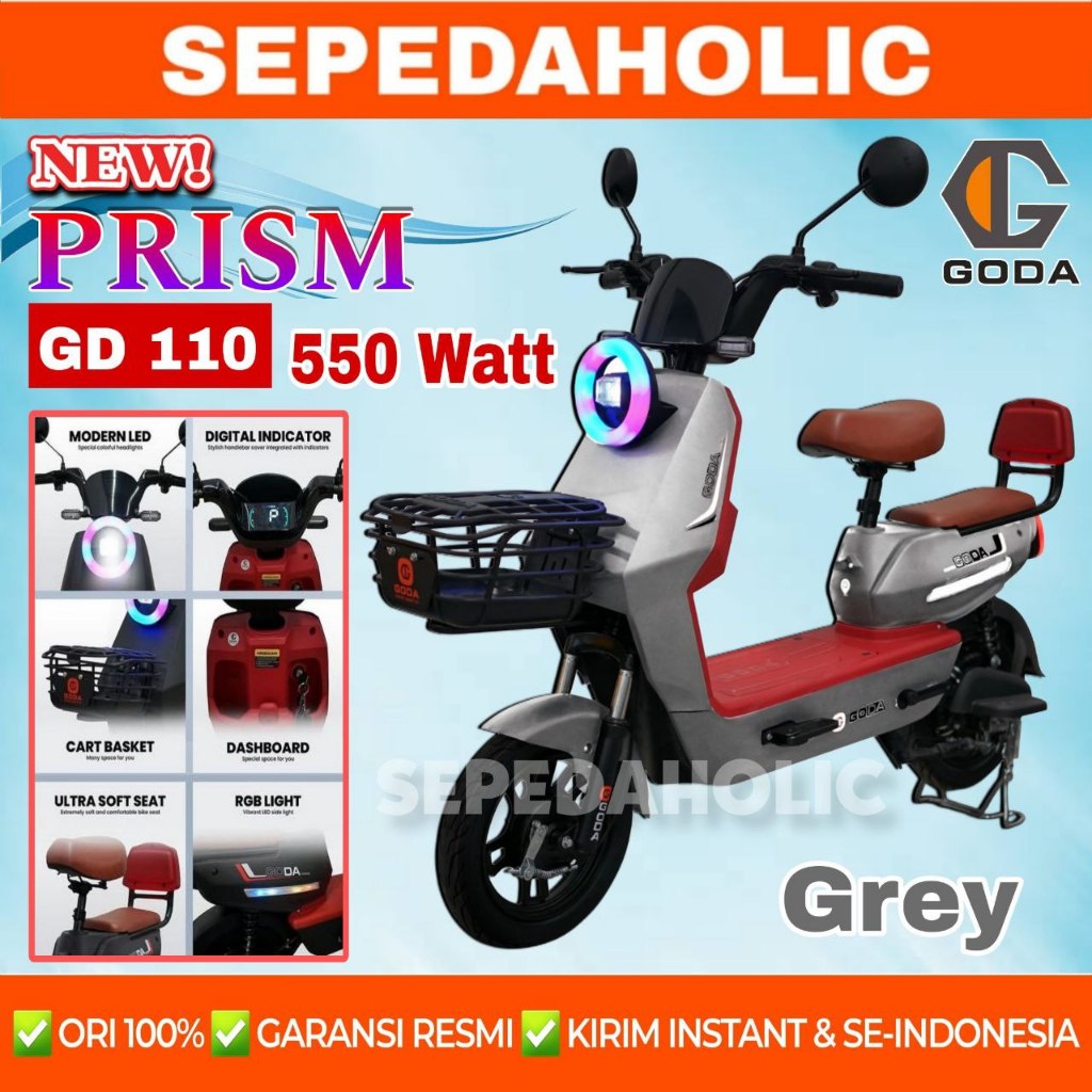 Jual Sepeda Listrik GODA 110 PRISM 550 Watt Electric E Bike | Shopee ...