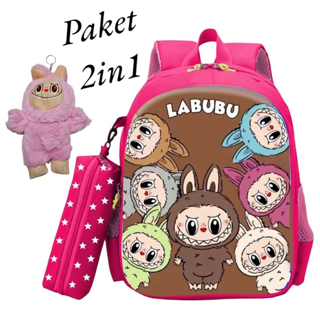 Jual VIRAL LABUBU Tas Sekolah Anak Ransel karakter Boneka Kartun TK SD Bisa Bayar Ditempat ( COD ...