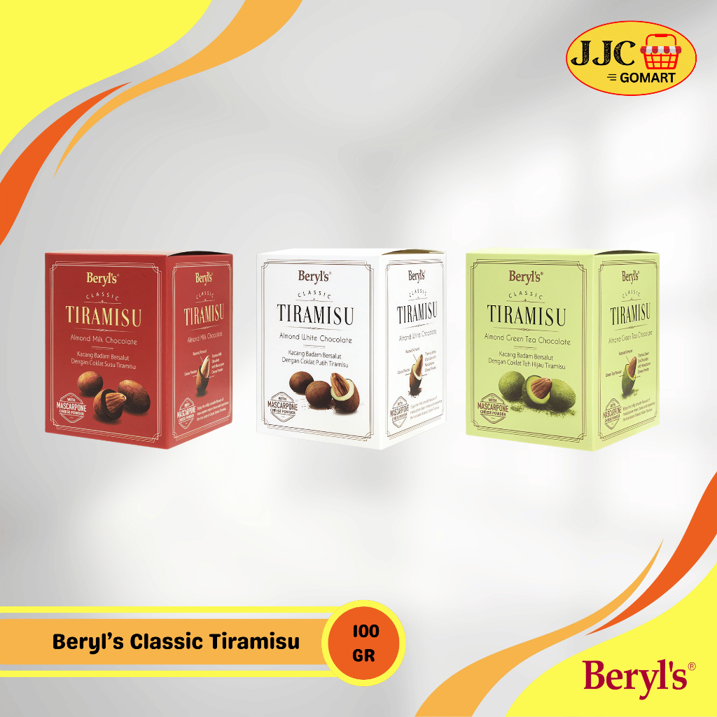 Jual Beryl's Classic Tiramisu Almond Chocolate 100g | Green tea | Milk ...