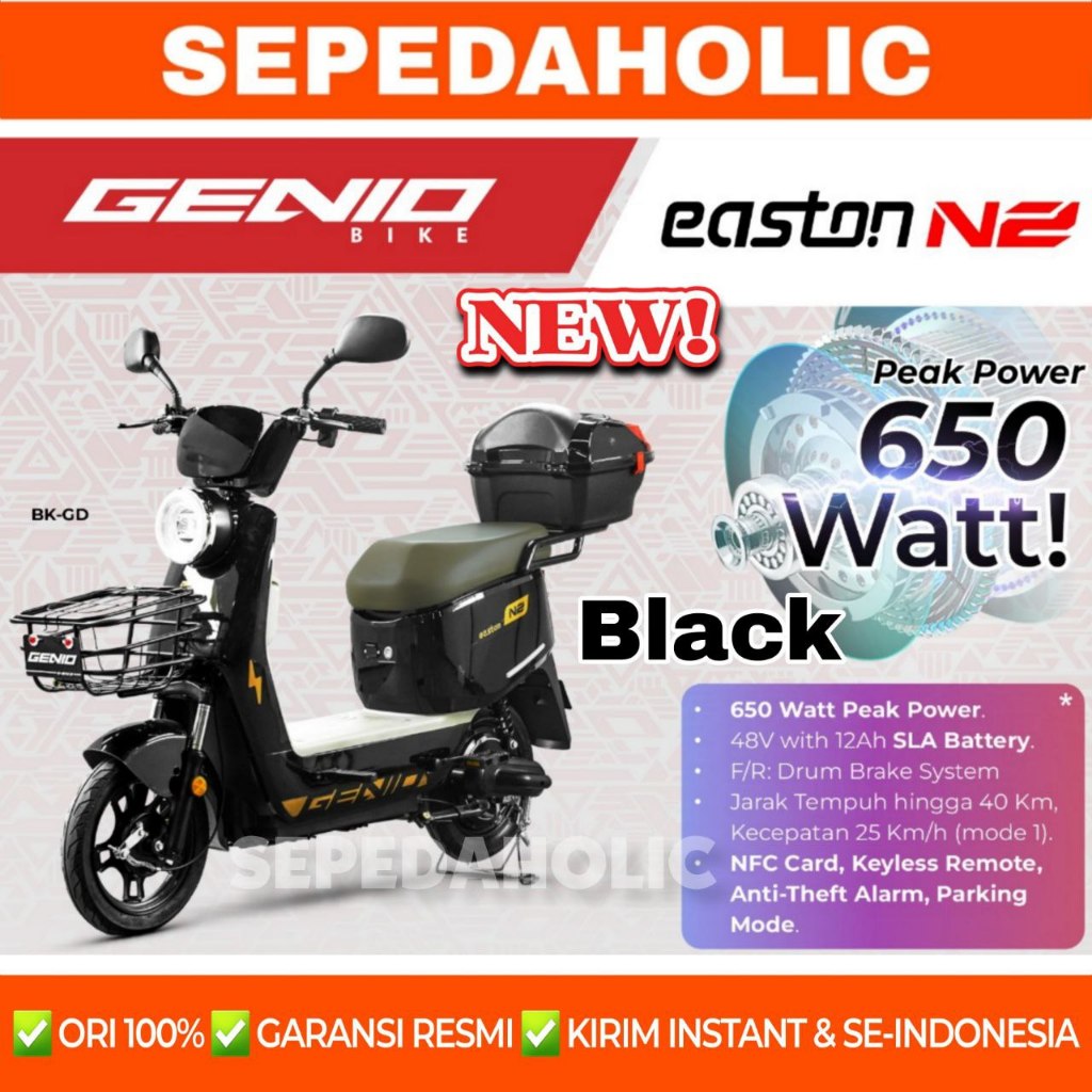 Jual Sepeda Listrik GENIO EASTON N2 BY UNITED 650 Watt Electric E Bike ...