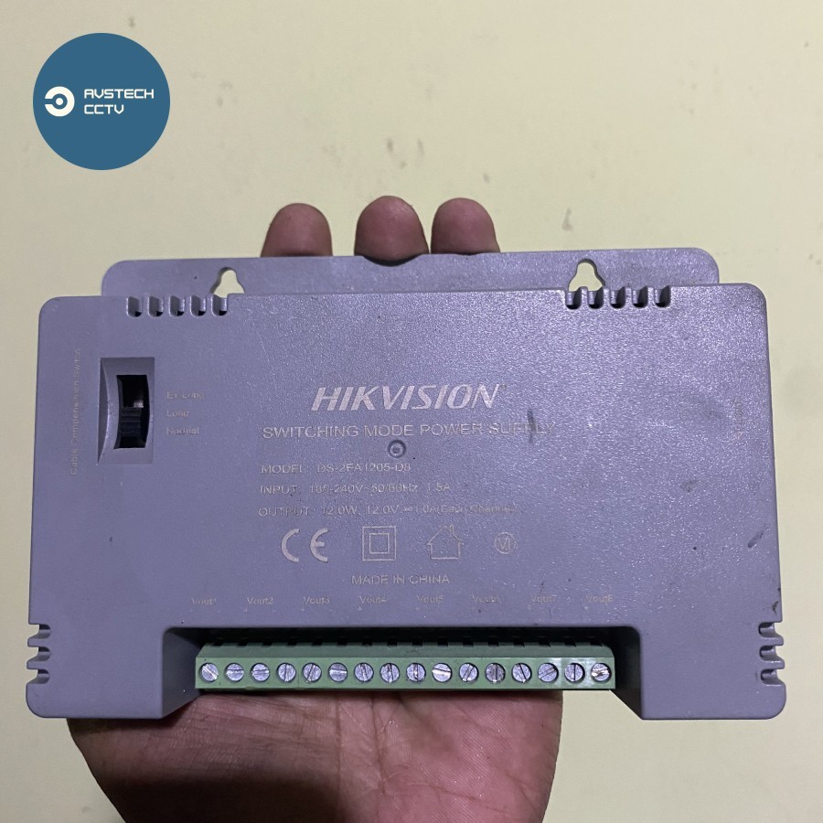 Jual Hikvision DS-2FA1205-D8 Multi channel SMPS Power Supply 12V 1A 8ch ...
