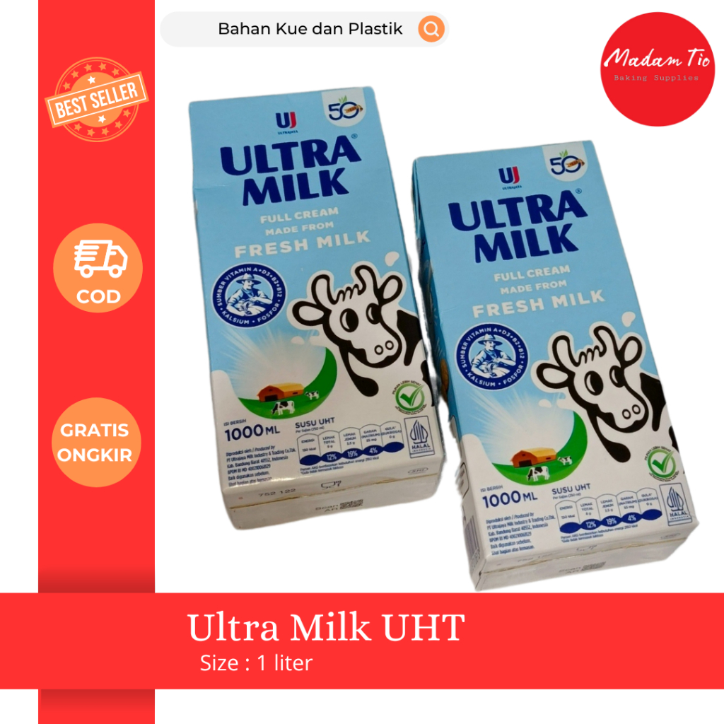 Jual Ultra Milk UHT 1 liter 1pcs | Shopee Indonesia