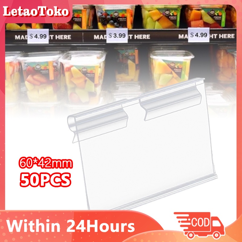 Jual Plastik price tag holder，50PCS Price label harga mika | Shopee ...