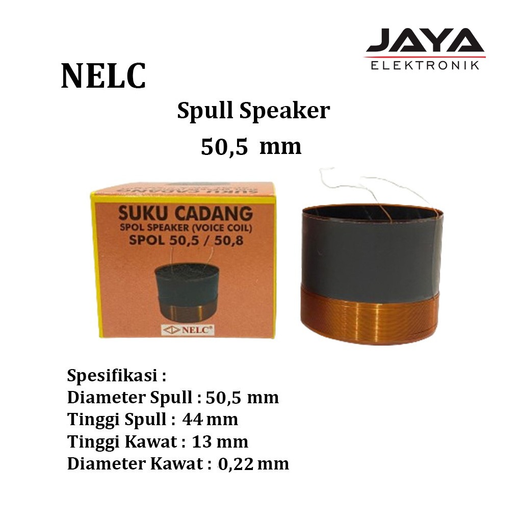 Jual Spull Speaker 50,5 mm NELC Spul Spol Spool Speaker Voice Coil NELC ...