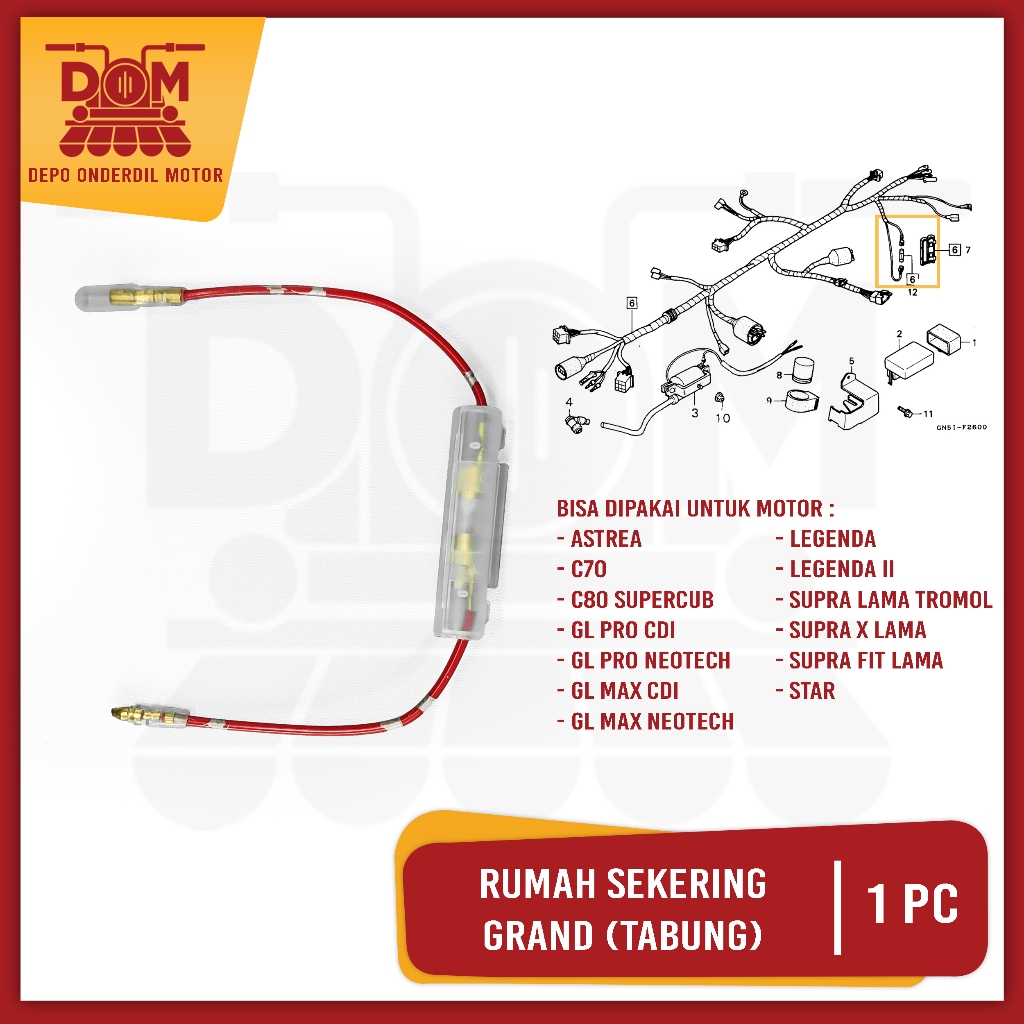 Jual Rumah + Sekering Grand (PSP) Socket Soket Holder Tabung Box Fuse ...