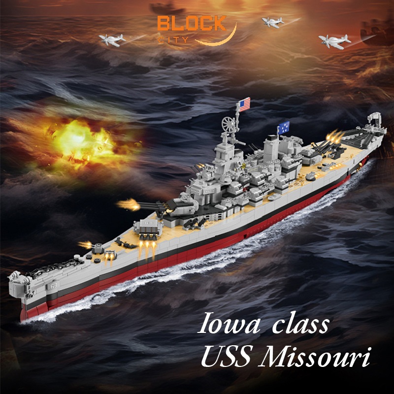 Jual Block City- FC Bricks IOWA Class USS Missouri Puzzle Block Toys ...