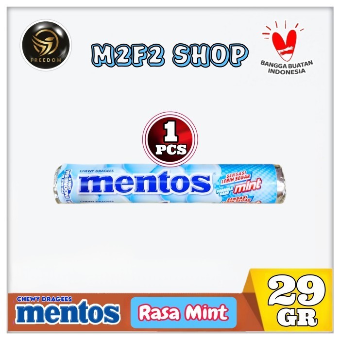 Jual Mentos MINT Chewy Dragees Candy Roll | Permen Kembang Gula Rasa ...