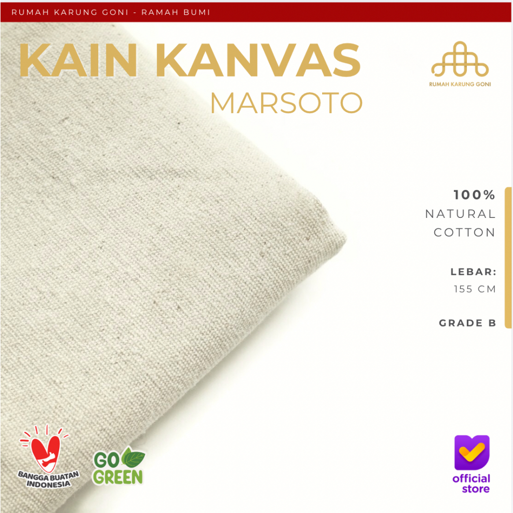 Jual Kanvas Greige Natural Meteran Grade B – Kanvas Bahan Tas | Shopee ...