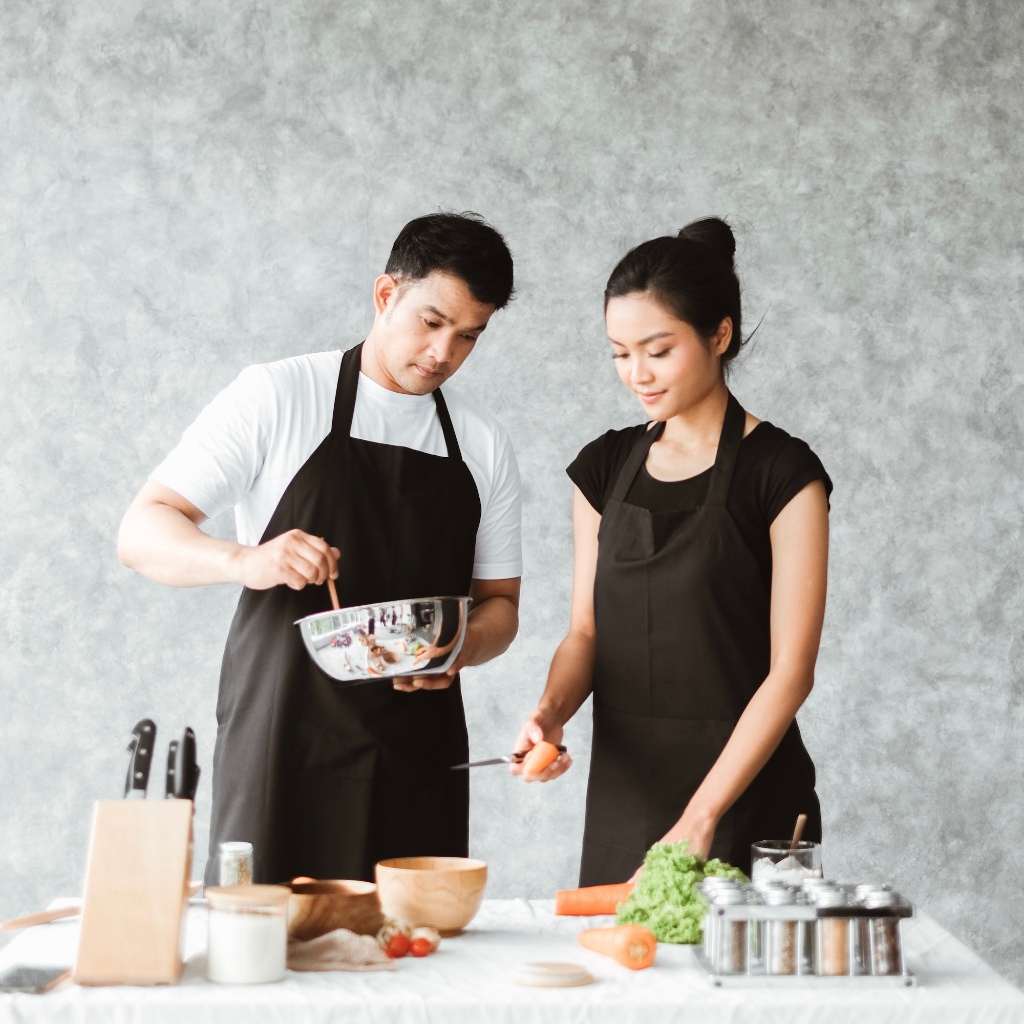 Jual RB Chef Series Basic Full Panjang Apron - Hitam | Shopee Indonesia