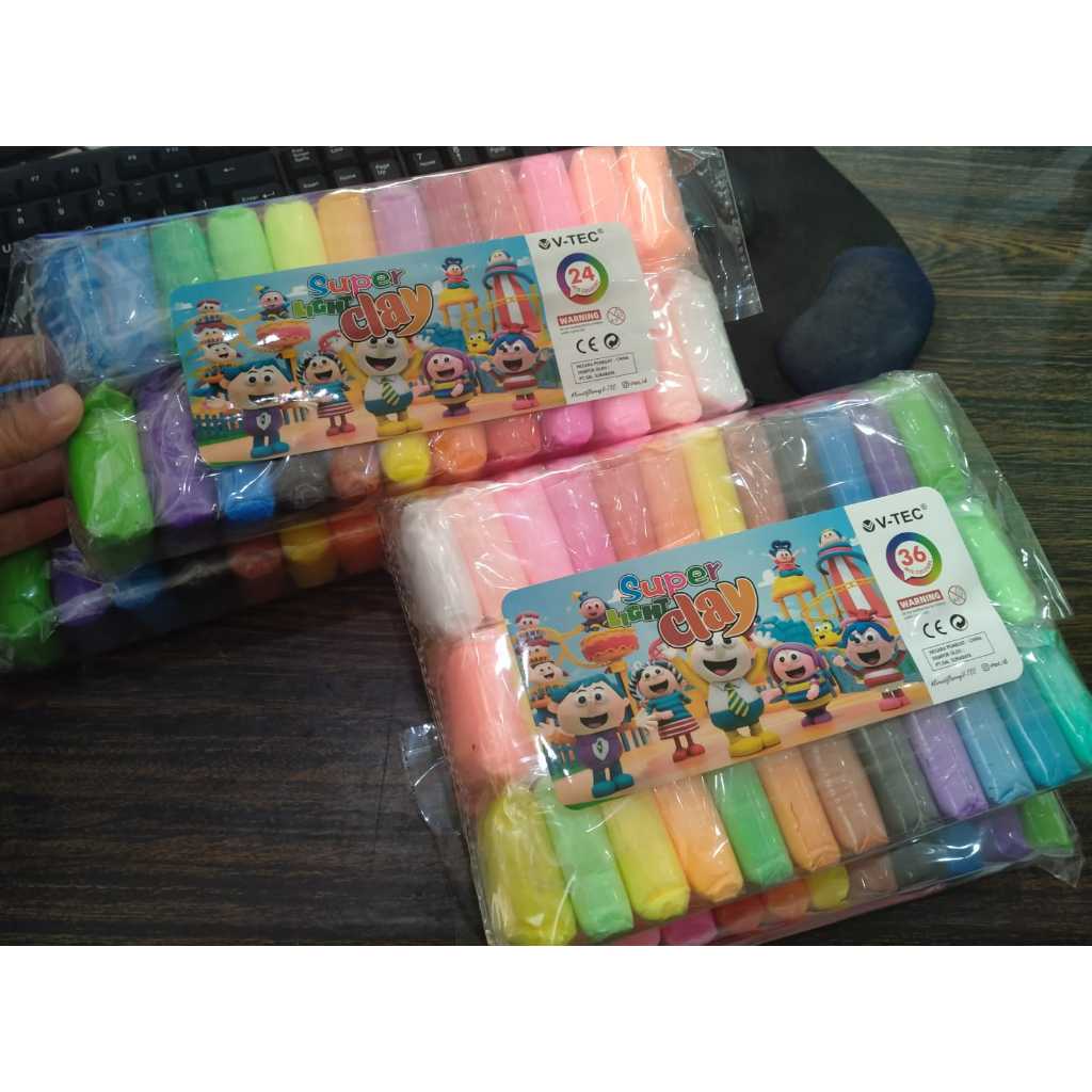 Jual LIGHT CLAY / PUTIH CLAY PUTIH/CLAY MIX WARNA 24 | Shopee Indonesia