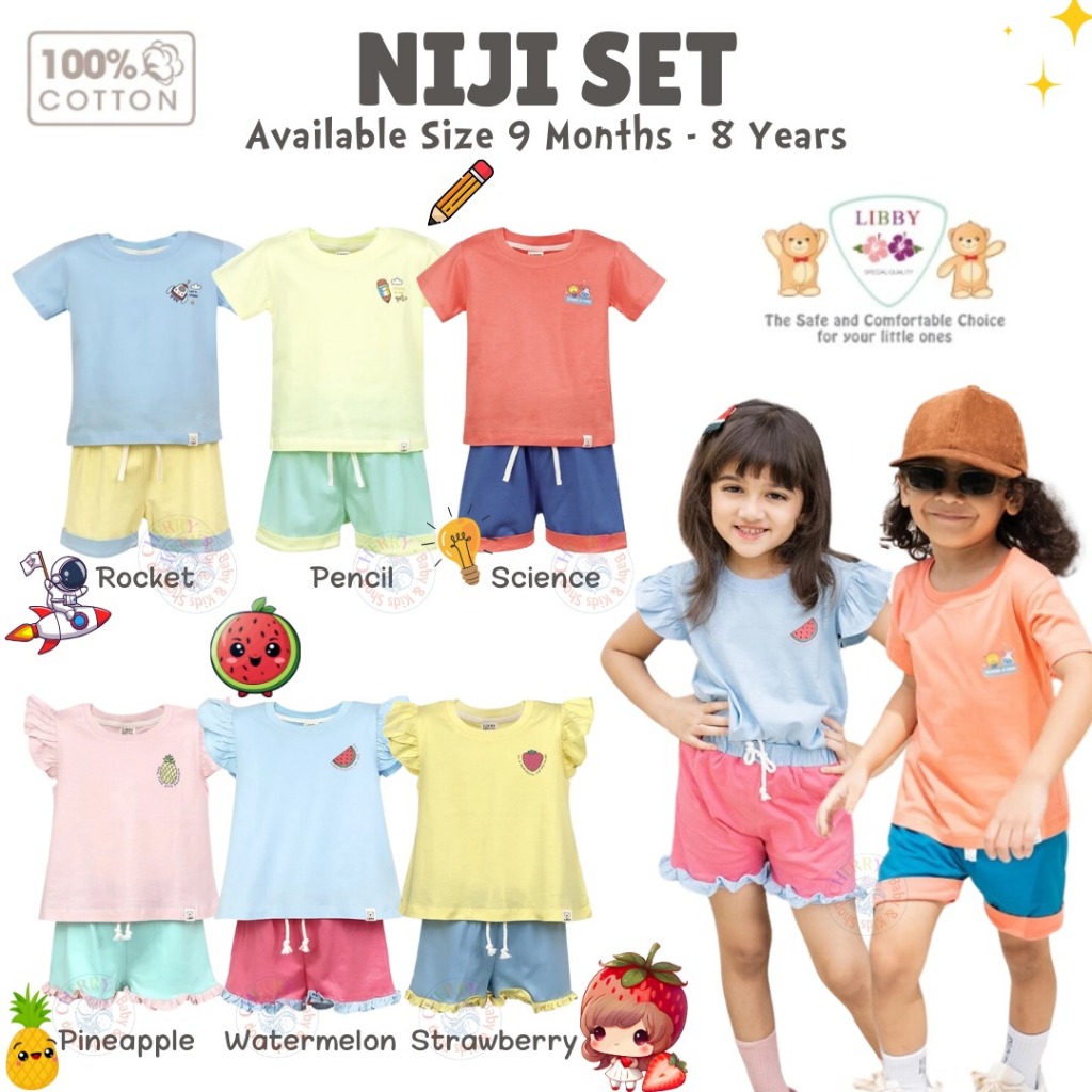 Jual Libby Niji Set 9 Bulan - 8 Tahun Libby Earth Series Setelan Ruffle ...