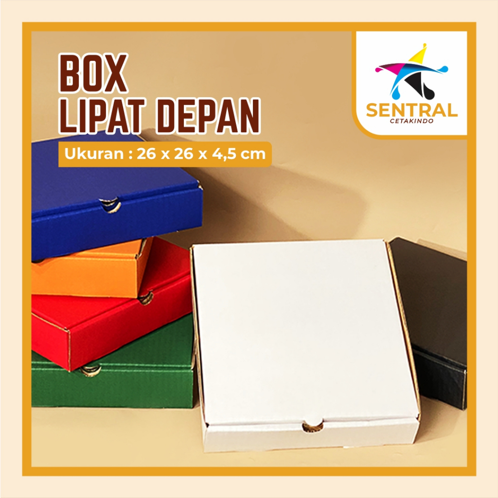 Jual Box DC LD 26 x 26 x 4,5 cm - Karton/Polos/Packing/Kardus/Pizza ...