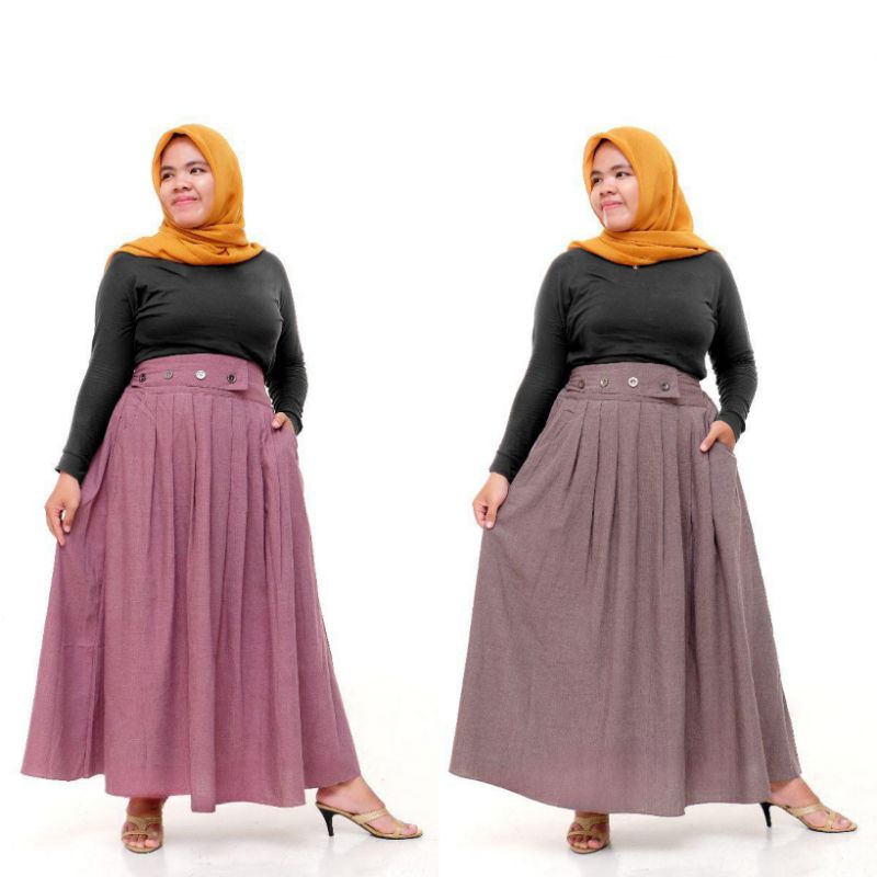 Jual Rok Jumbo Rempel Wanita Katun Supernova Premium Bawahan Wanita ...