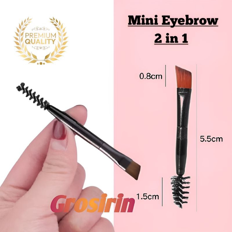 Jual eyebrow kuas alis mini 2in1 simple enak di pakai | Shopee Indonesia