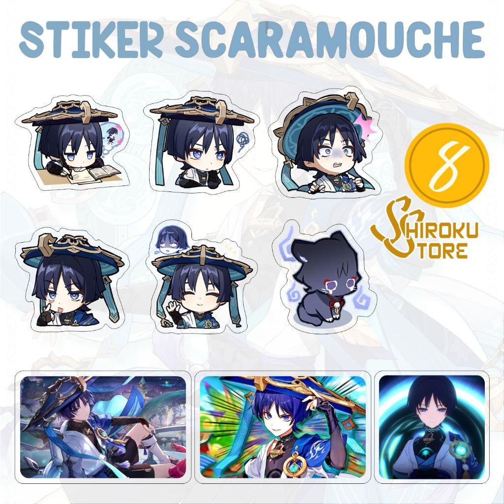 Jual Wanderer Premium Sticker / Stiker Scaramouche Anime Game Genshin ...