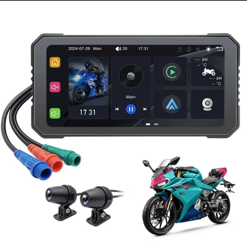 Jual GPS Dashcam 6 25inc motor kamera recorder navigasi Maps Gps ...