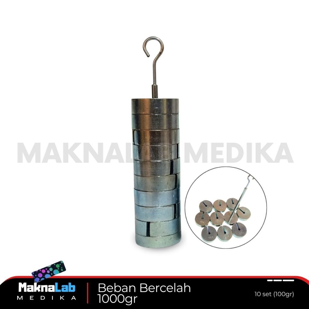 Jual Beban Bercelah 1000gr dengan Penggantung Beban l Beban Celah ...