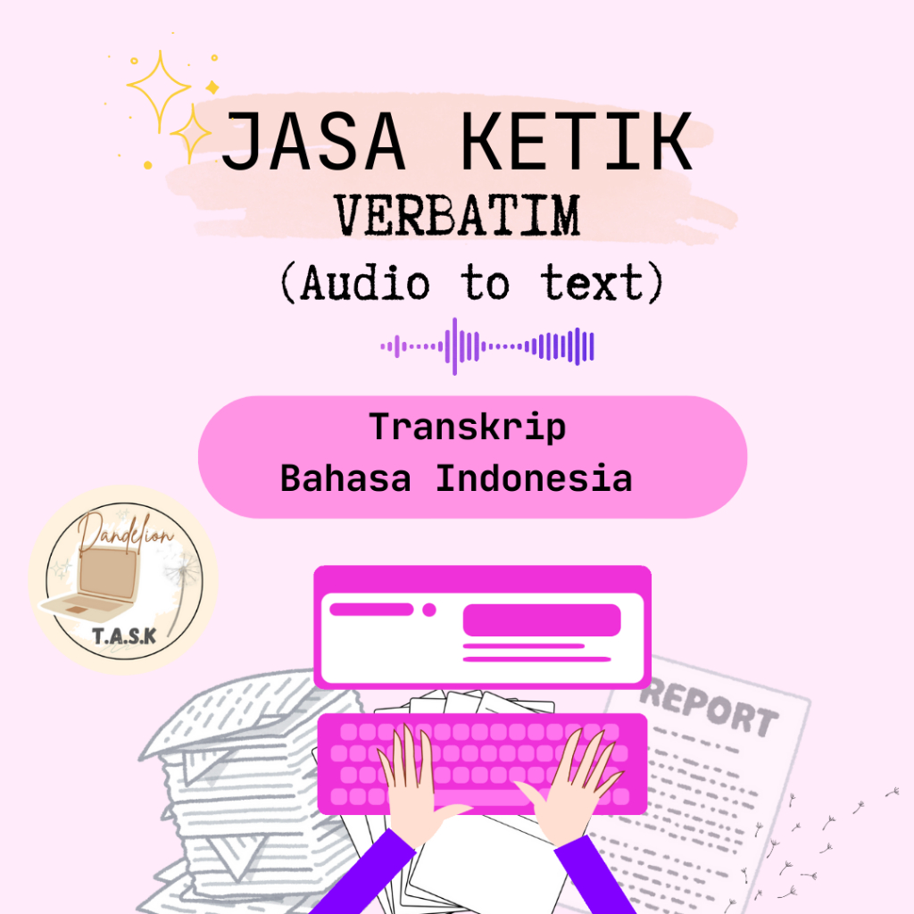 Jual Jasa Ketik Verbatim Audio to Text (Bahasa Indonesia) | Shopee ...